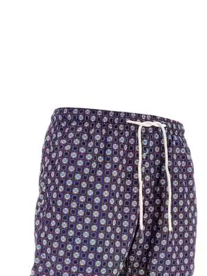 PENINSULA SWIMWEAR Geometric-print Drawstring Swim Shorts