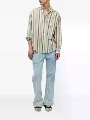 SANDERLAK Striped Long-sleeve Shirt - Blue