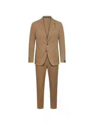 SANTANIELLO Single-breasted Notched-lapel Suit - Neutrals