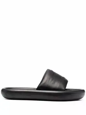 Stella McCartney Perforated Logo Slides - Black