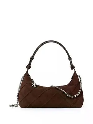 Tory Burch Fleming Quilted Suede Crossbody Bag