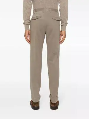 PT TORINO Straight-leg Modal-blend Trousers In Taupe - Grey