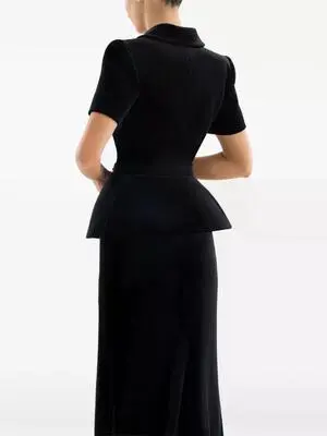 ADAMARIS V-neck Buttoned Maxi Skirt Set