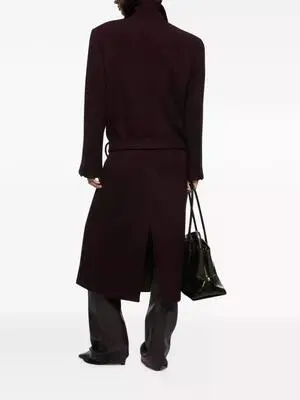 Attico Belted Twill-wool Coat