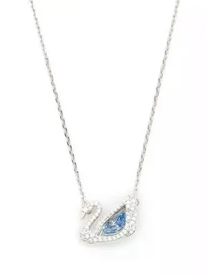 SWAROVSKI Crystal-embellished Logo Pendant Chain - Silver