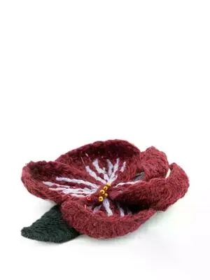 Alanui Crochet-knit Flower Brooch