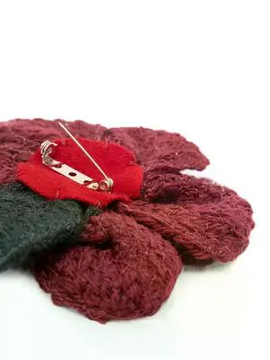 Alanui Crochet-knit Flower Brooch