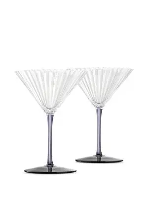 NASONMORETTI Textured Martini Glasses - White