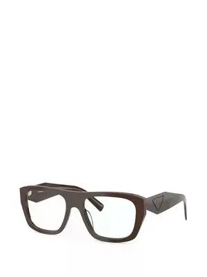 Prada Logo-plaque Rectangle-frame Glasses