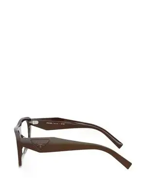 Prada Logo-plaque Rectangle-frame Glasses