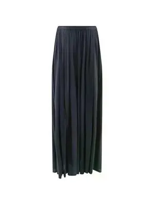 Max Mara Pleated Maxi Skirt - Blue