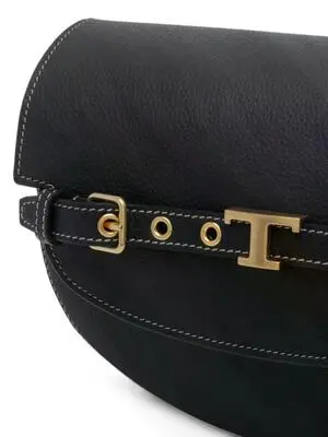 TOD'S Mini T Signature Crossbody Bag - Black
