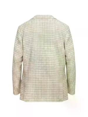 Isaia Check-pattern Notched-lapel Blazer