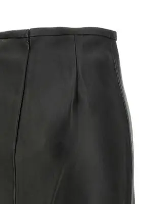 Co High-waisted Leather Midi Skirt
