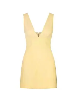 Alice + Olivia Mandy Paneled Mini Dress - Yellow