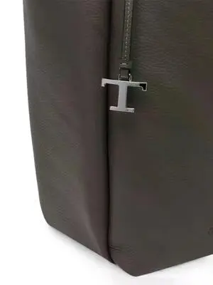 TOD'S Leather Logo-charm Bucket Bag - Grey