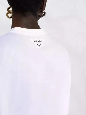 Prada Rope-print Cotton T-shirt