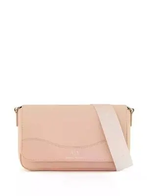 Armani Exchange Logo-stamp Pebble-texture Crossbody Bag - Neutrals