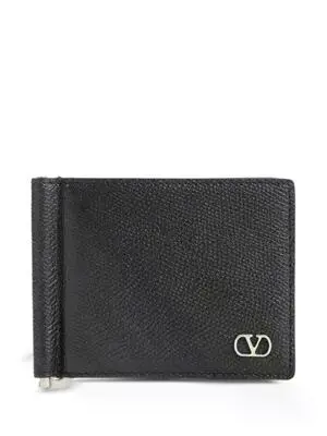 Valentino Garavani Vlogo Signature Leather Wallet - Black