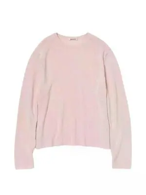 Auralee Fine-knit Crew-neck Sweater - Pink