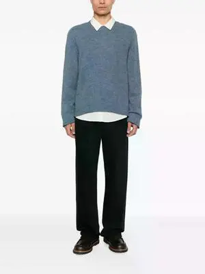 DIANA STUDIO Brushed-knit Crew-neck Sweater - Blue
