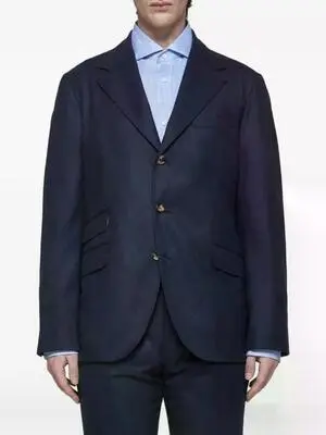 Brunello Cucinelli Single-breasted Wool Suit - Blue