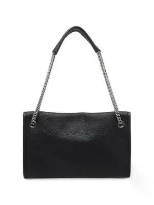 Orciani Small Venus Leather Shoulder Bag - Black