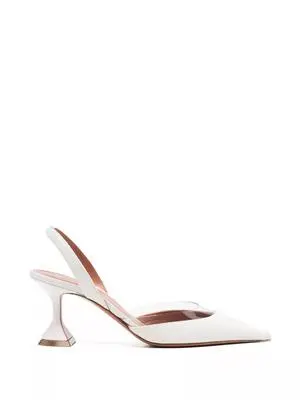 Amina Muaddi Lara Slingback Pumps - White