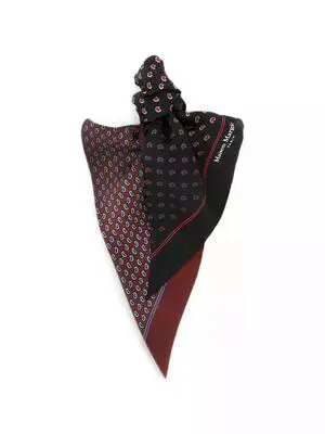 MAISON MARGIELA Micro-paisley Double-sided Scarf - Red