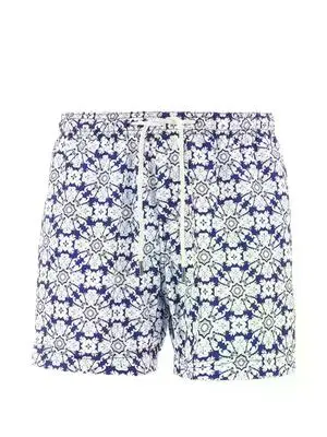 PENINSULA SWIMWEAR Casuzze Patterned Drawstring Swim Shorts