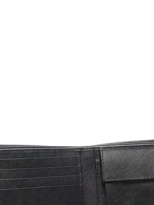 Prada 2020s Saffiano-leather Triangle Bi-fold Wallet