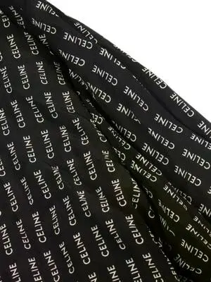 Celine Silk All-over Logo Print Long Sleeve Shirt