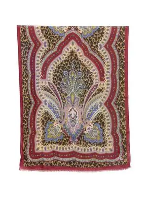 Etro Paisley-print Scarf - Red