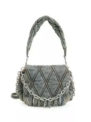 DIESEL® Charm-d Denim Shoulder Bag - Blue