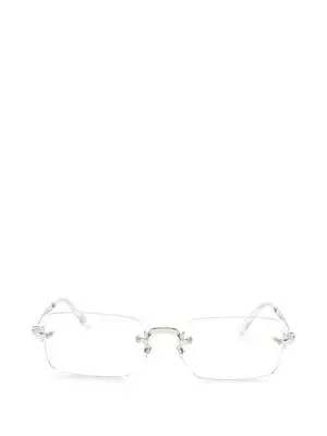 Ray-ban X Asap Rocky Rimless Rectangle-frame Glasses - Silver