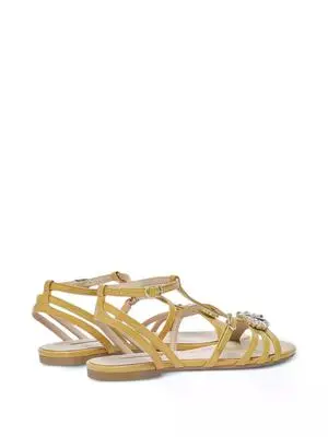 Liu Jo Crystal-embellished Leather Sandals