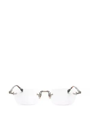 Matsuda Rimless Rectangle-frame Glasses - Brown