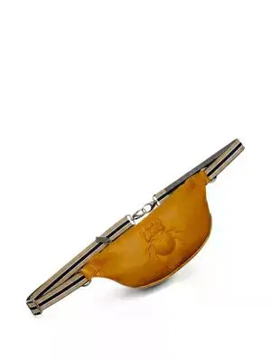 GABRIELE FRANTZEN Scarabmotive Beetle-embossed Leather Belt Bag - Yellow
