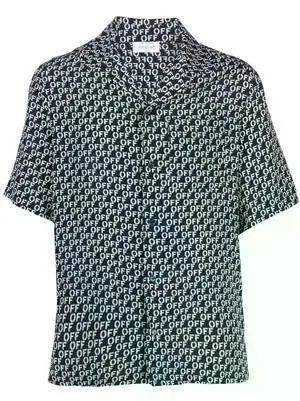 Off-White Logo-print Short-sleeve Shirt - Black