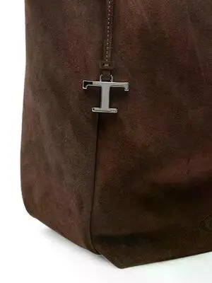 TOD'S T-logo Suede Bucket Bag