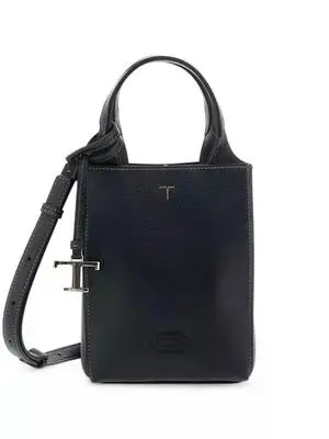 TOD'S T-pendant Logo-detail Handbag - Black
