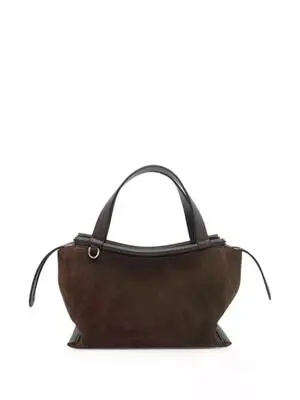 WANDLER Ida Suede Handbag - Brown