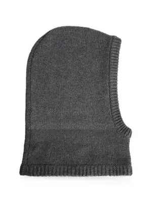 LISA YANG Astri Ribbed Balaclava Hat - Grey
