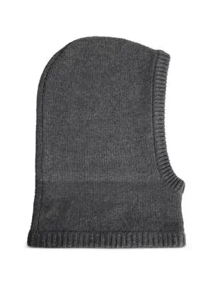 LISA YANG Astri Ribbed Balaclava Hat - Grey