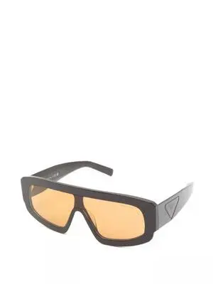 Prada Geometric-frame Sunglasses - Brown