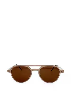 LINDBERG Pilot-frame Sunglasses - Brown