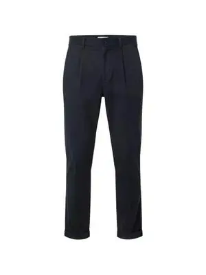 CELLAR DOOR Pleated-detail Turn-up Trousers - Blue