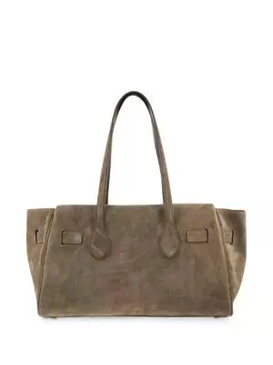 Brunello Cucinelli Padlock-detail Suede Shoulder Bag