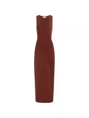 CAYET Nelly Ribbed-knit Maxi Dress