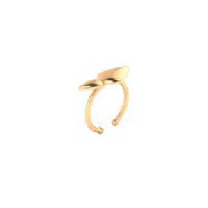 LINDA FIORE Lotus Ring, Small Leaves, 18k - Gold